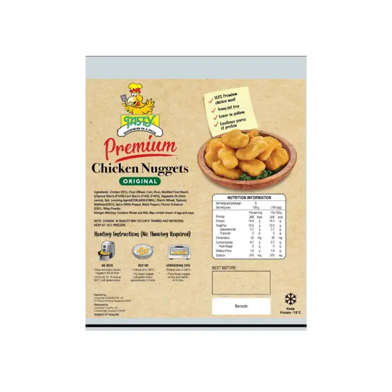 Tasty Chicken Nugget Original 800g – Leong Hup Food